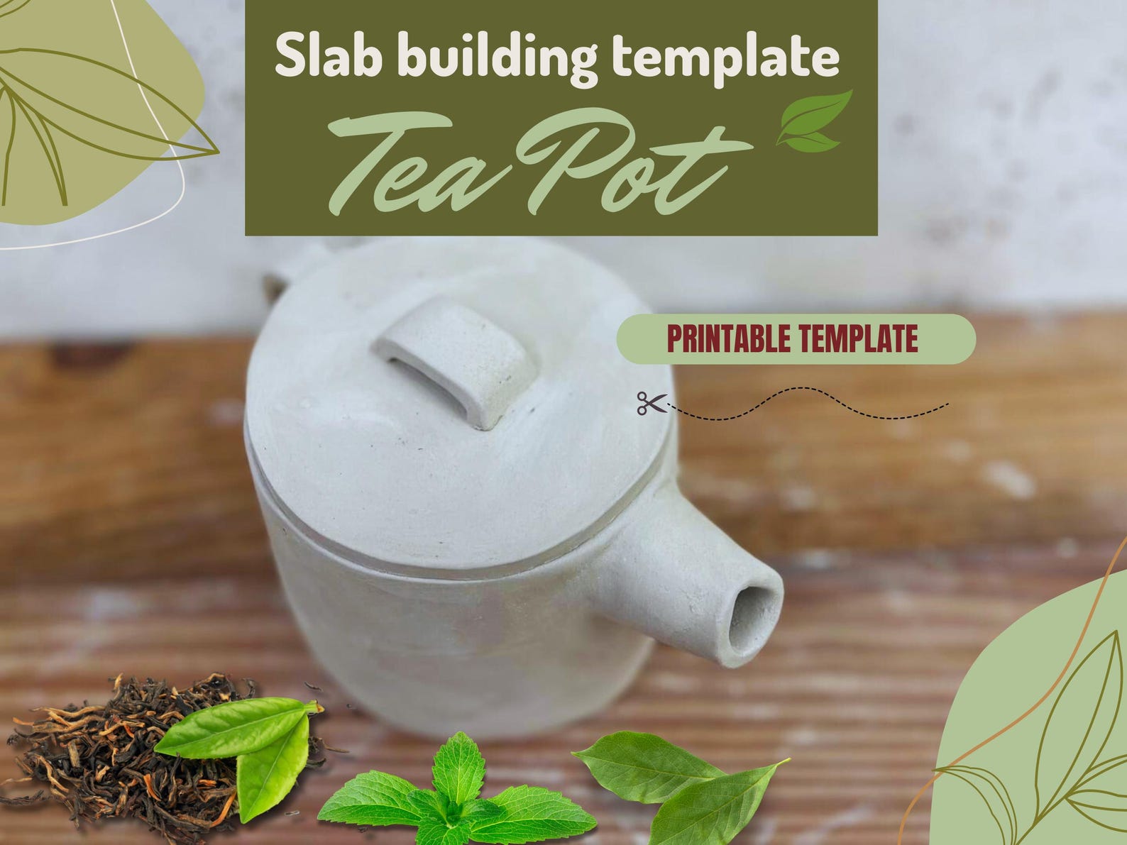 Ceramic Teapot Pottery Template: DIY Slab Building (PDF Pattern) - Etsy