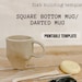 Square Bottom/darted Mug Pottery Template for Slab Building - Etsy