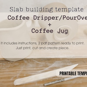 Pottery Pour Over Coffee Set Template: Slab Building Pattern (PDF ...