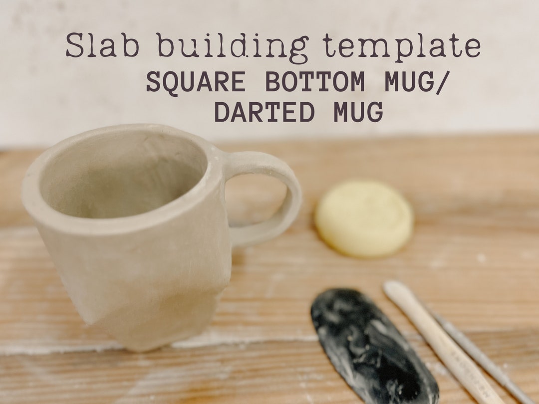 Square Bottom/darted Mug Pottery Template for Slab Building - Etsy