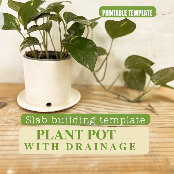 Slab Clay Plant Pot Template - Etsy
