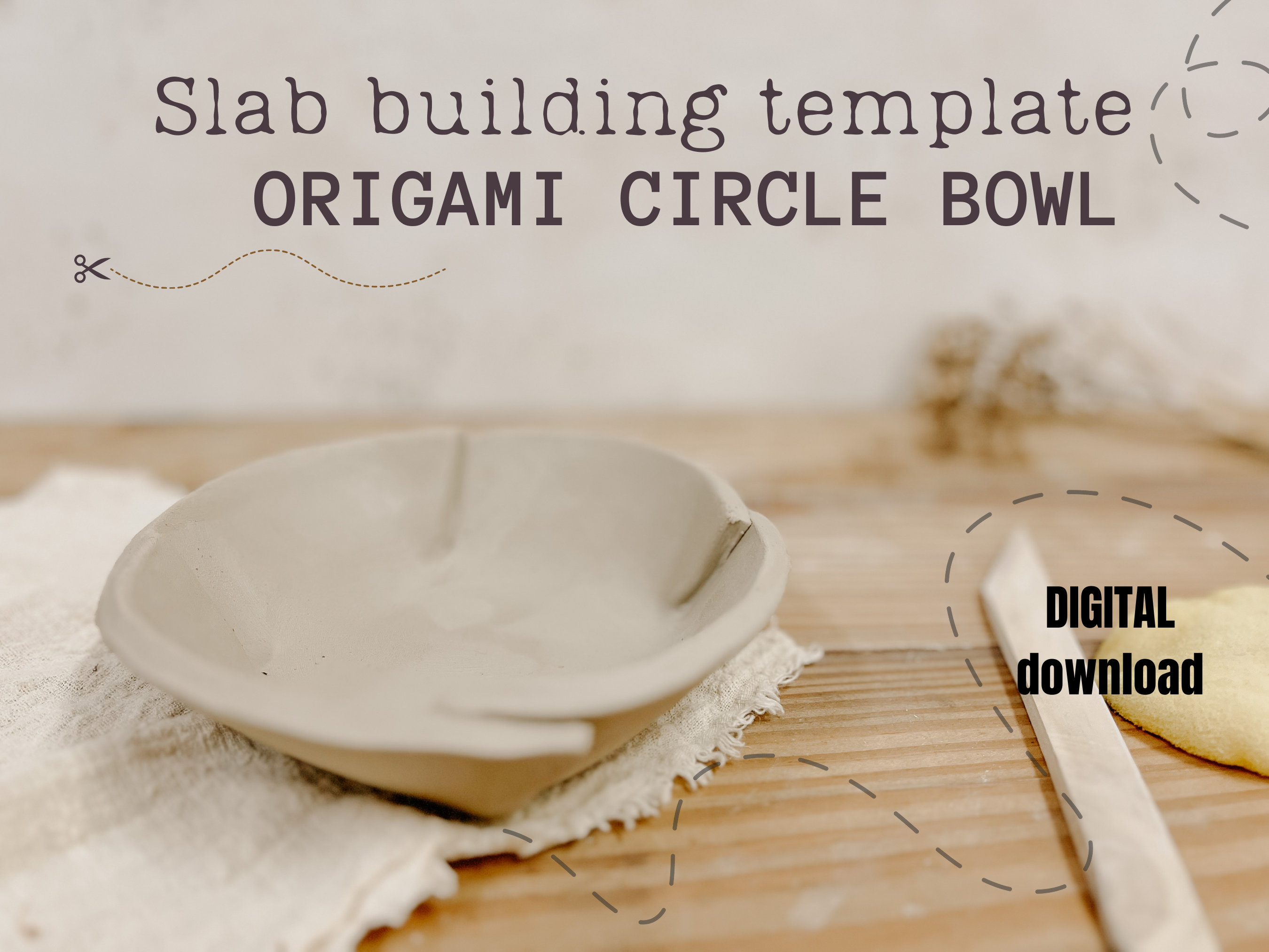 Slab Pottery Template for Create a Circular Bowl Slab Building Template ...