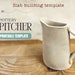 Pottery Pitcher Slab Building Template: DIY Ceramic Jug (PDF Pattern ...