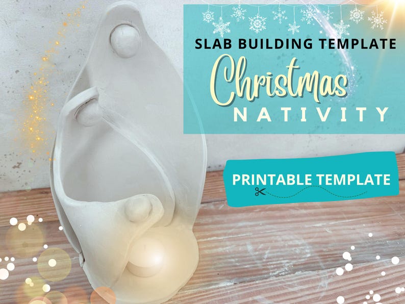 Christmas Nativity Pottery Template: DIY Ceramic Ornament (PDF Pattern ...