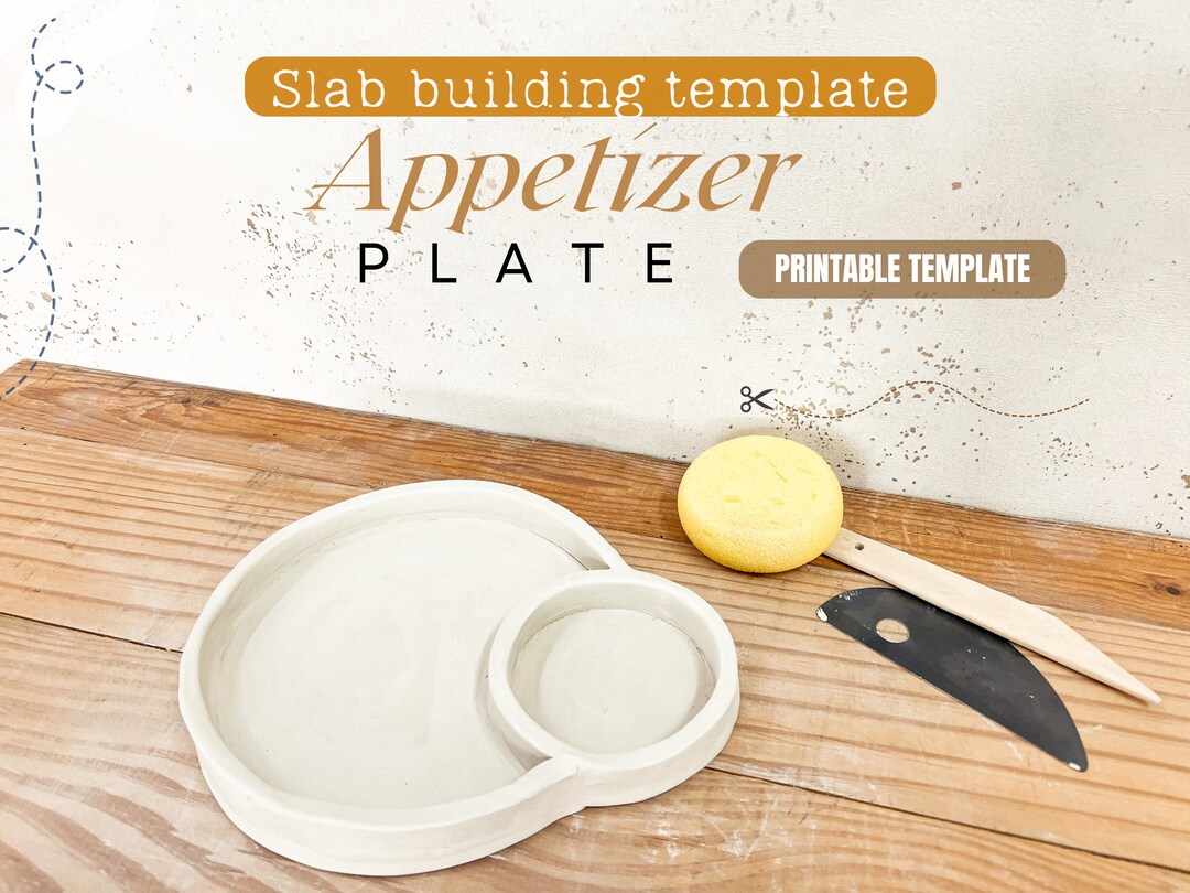 Appetizer Plate Pottery Template: DIY Ceramic Serveware (PDF Pattern ...