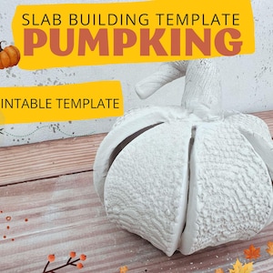 Pumpking Pottery Template, Ceramic Pumpkin, Samhain Supplies, Halloween ...