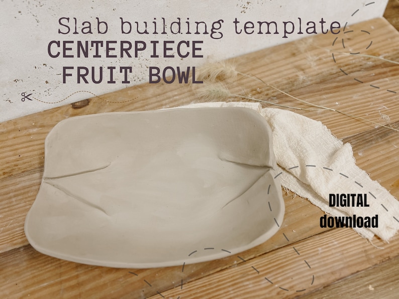 Origami Pottery Fruit Bowl Template: Modern Ceramic Centerpiece (PDF ...