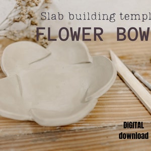 Origami Pottery Template for Slab Building a Flower Bowl, Pottery Tool ...