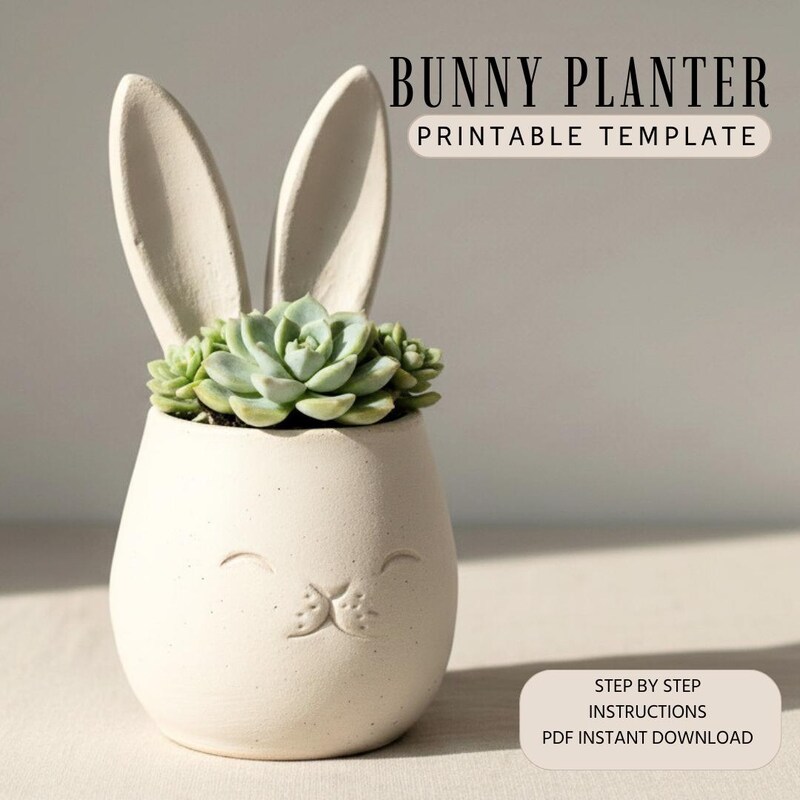 Planter Template Clay - Etsy