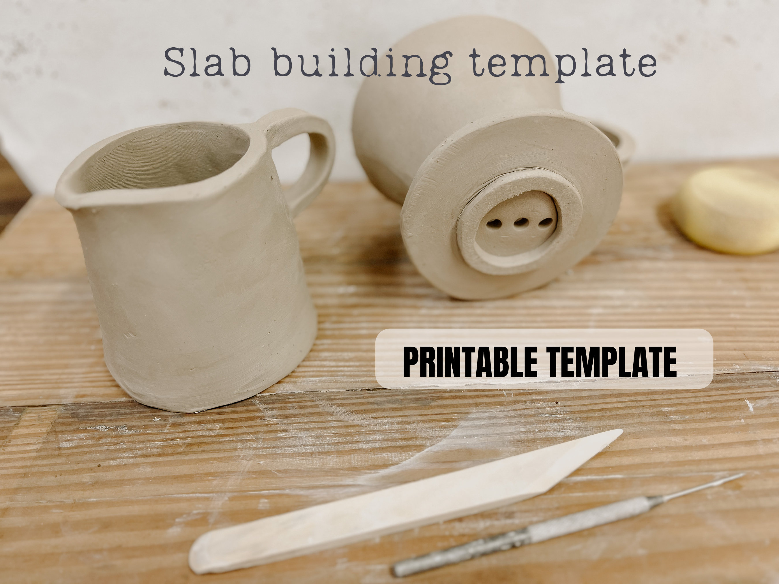 Pottery Pour Over Coffee Set Template: Slab Building Pattern (PDF ...
