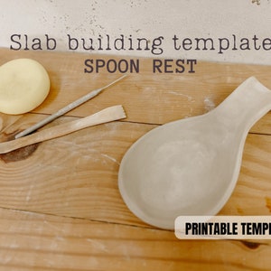 Pottery Spoon Rest Template: Slab Build, Printable (PDF Pattern) - Etsy