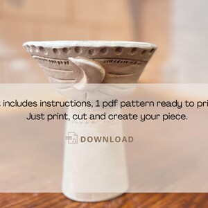 Pottery Smudge Bowl Template: Slab Building, Incense Holder (PDF ...
