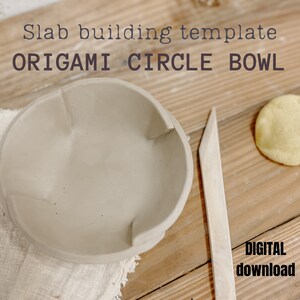 Origami Pottery Bowl Template: Slab Building PDF Pattern - Etsy