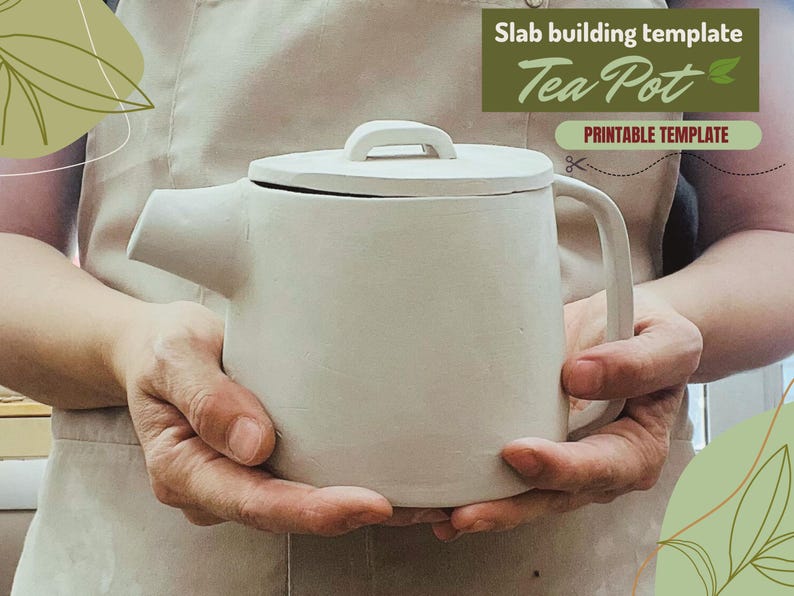 Ceramic Teapot Pottery Template: DIY Slab Building (PDF Pattern) - Etsy