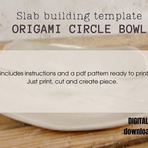 Origami Pottery Fruit Bowl Template: Slab Building PDF (digital ...