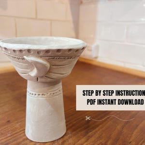 Pottery Smudge Bowl Template: Slab Building, Incense Holder (PDF ...