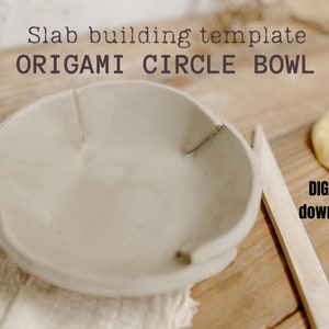 Origami Pottery Bowl Template: Slab Building PDF Pattern - Etsy