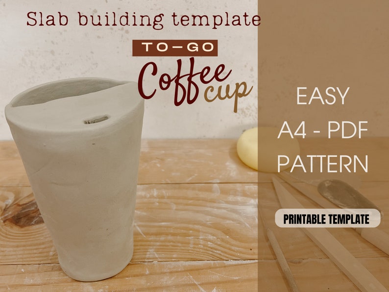 Pottery Coffee Cup Template: Slab Built Mug DIY (PDF Pattern) - Etsy