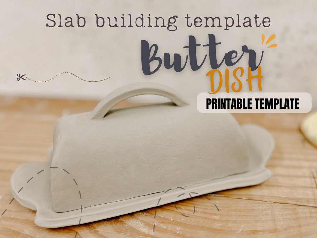 Butter Dish Pottery Template: DIY Slab Building (PDF Pattern) - Etsy