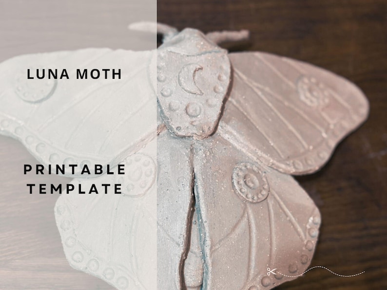 Luna Moth Pottery Template: Ceramic Wall Art Pattern (PDF Pattern) - Etsy
