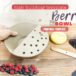Berry Bowl Pottery Template: Ceramic Colander Slab Building (PDF ...