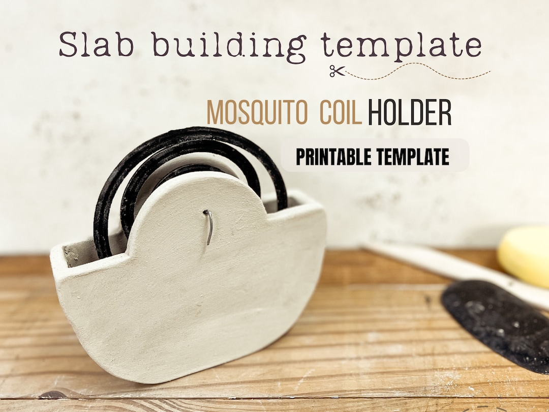 Mosquito Coil Holder Pottery Template: Slab Building (PDF Pattern) - Etsy