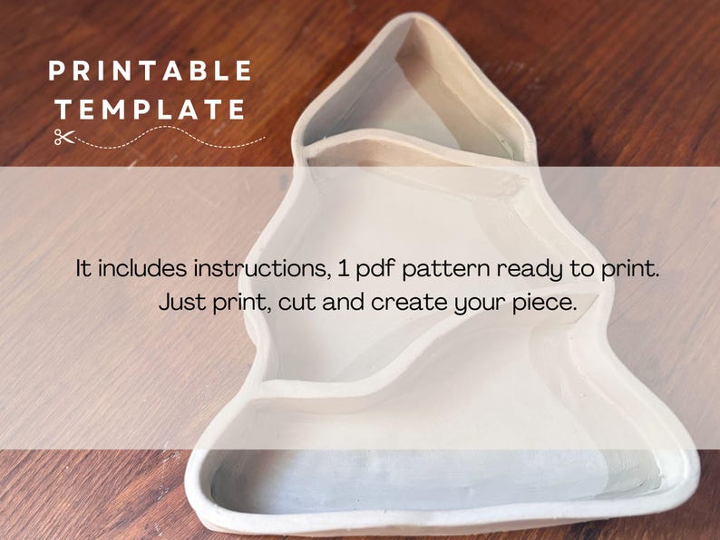 Christmas Tree Pottery Plate – Printable Template PDF - Etsy