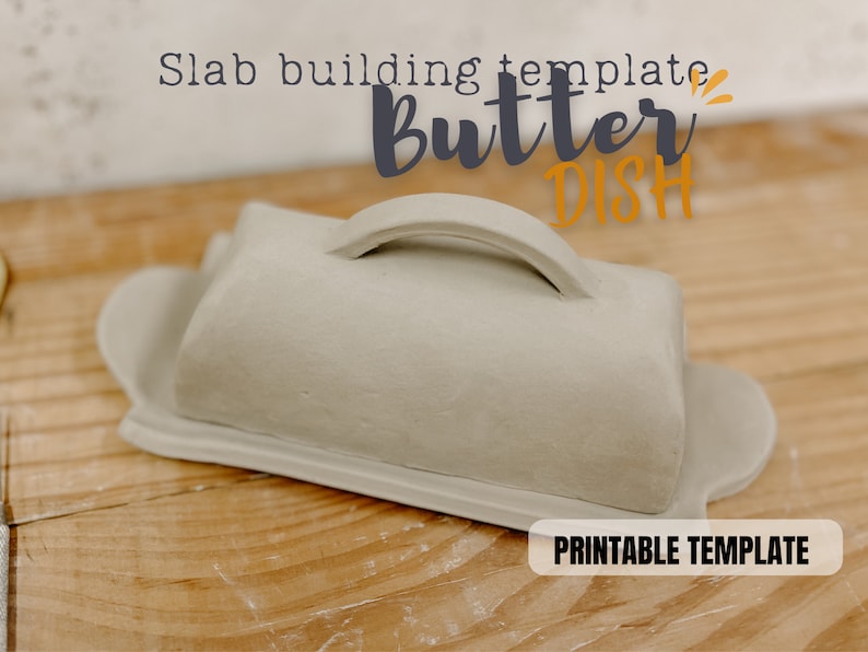 Butter Dish Pottery Template: DIY Slab Building (PDF Pattern) - Etsy