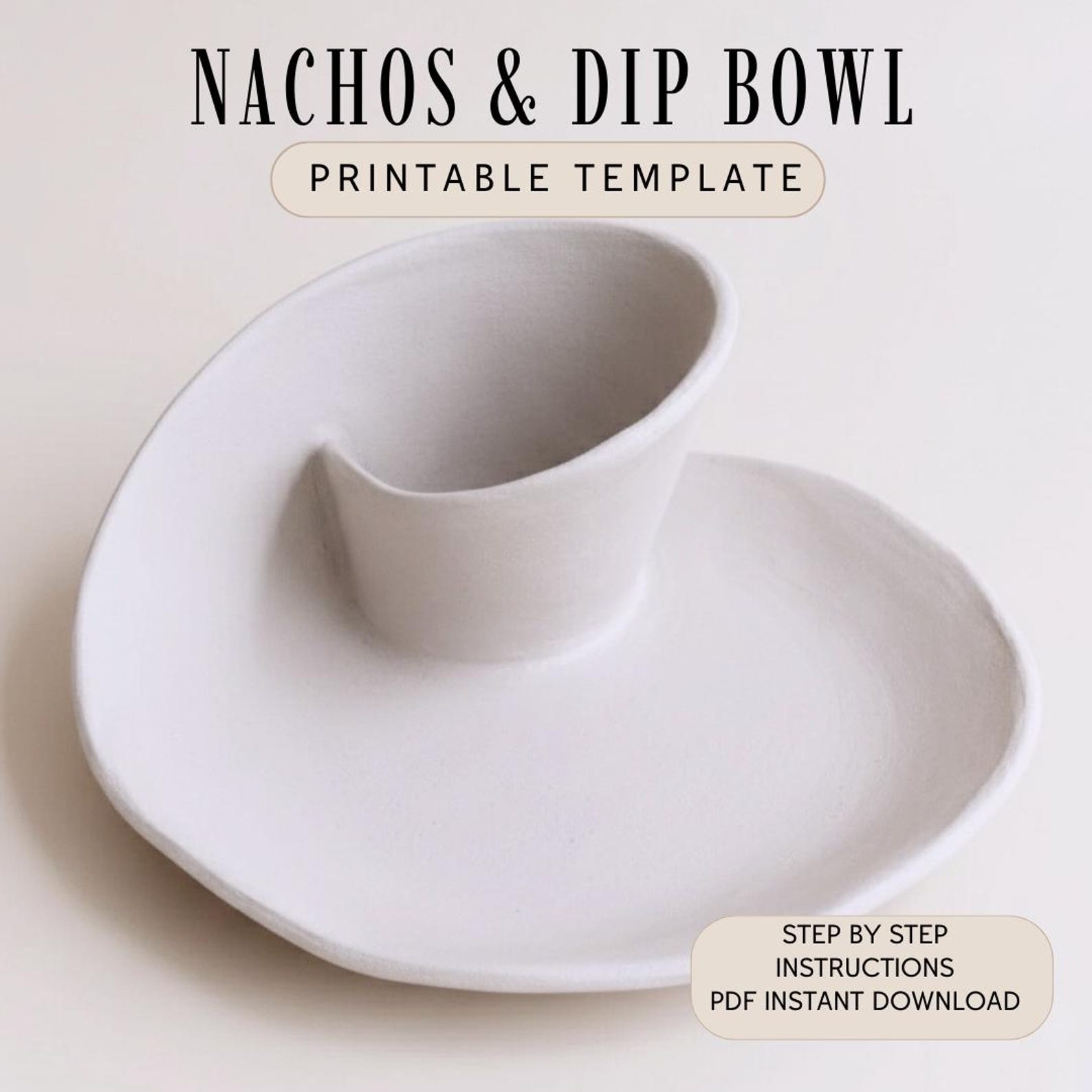 Nacho & Dip Bowl Pottery Template – Instant Download - Etsy