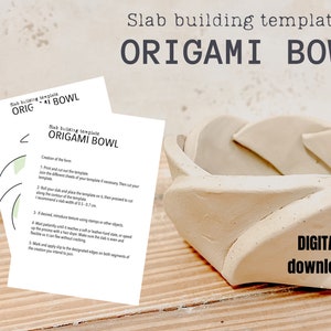 Origami Bowl Pottery Template: Slab Building Tool (PDF Pattern) - Etsy