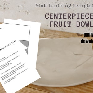 Origami Pottery Fruit Bowl Template: Slab Building PDF (digital ...