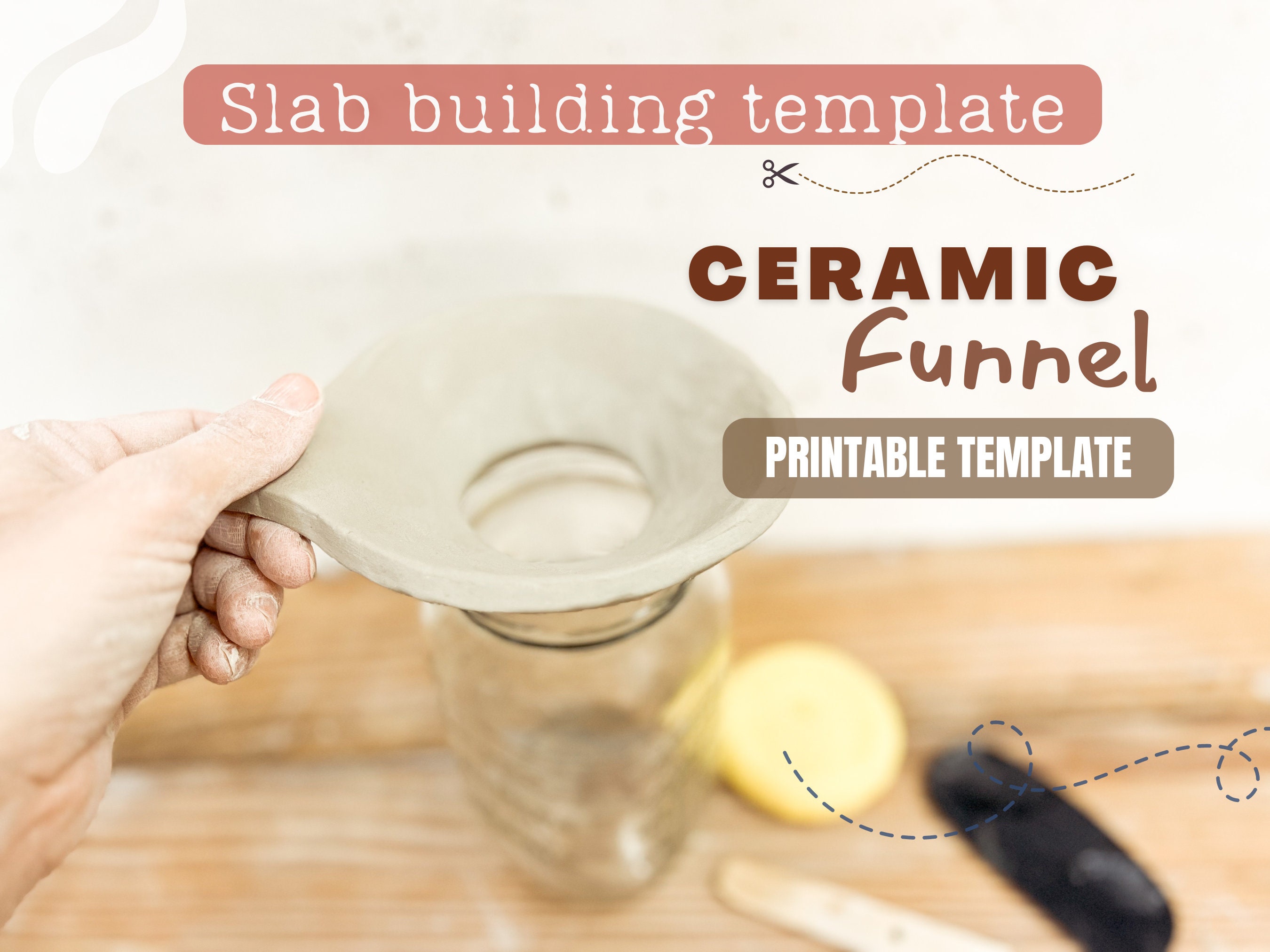 Ceramic Funnel Pottery Template, Funnel for Jam, Preserves and Bulk ...