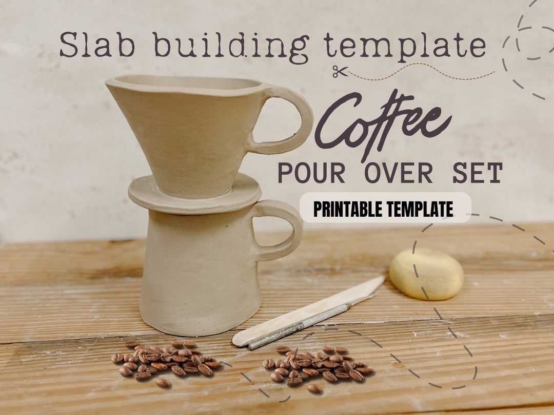 Pottery Pour Over Coffee Set Template: Slab Building Pattern (PDF ...