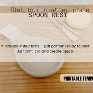 Pottery Spoon Rest Template: Slab Build, Printable (PDF Pattern) - Etsy