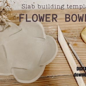 Origami Pottery Template for Slab Building a Flower Bowl, Pottery Tool ...