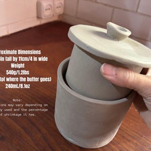 Butter Bell Pottery Template, Butter Dish Slab Building Template ...