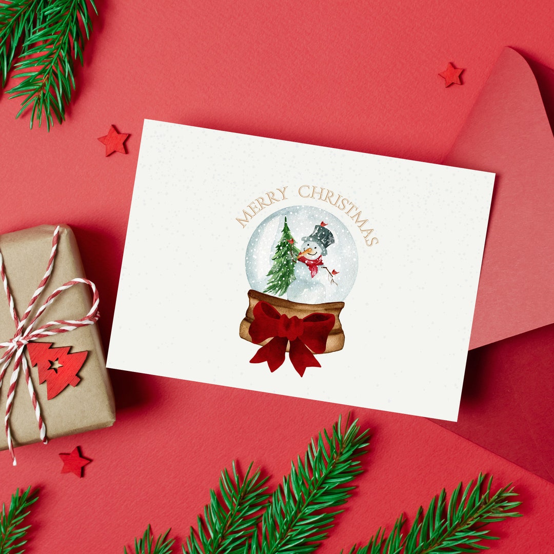 Digital Christmas Cards, Printable Holidays Cards, Printable Merry ...