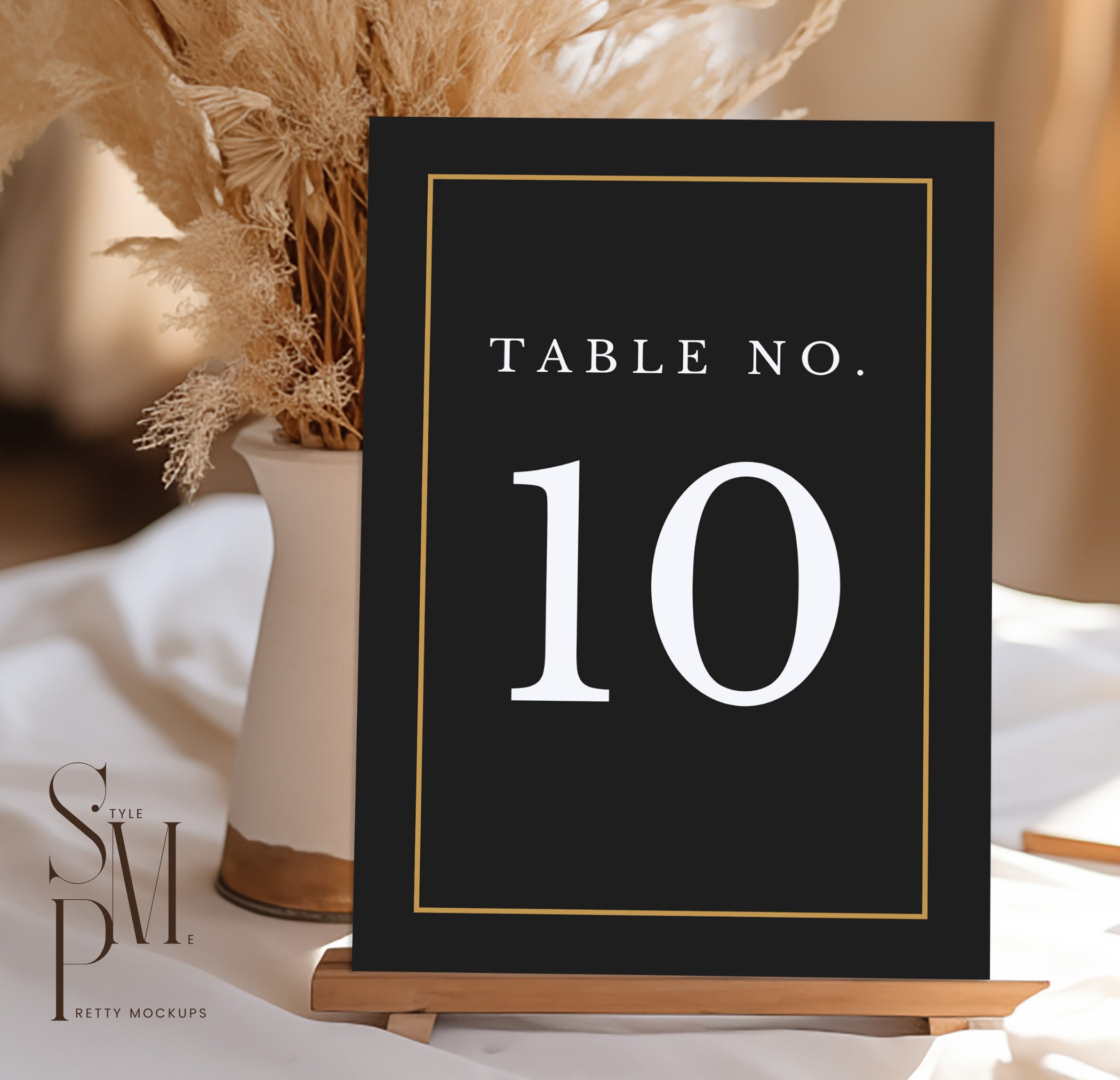 5x7 Table Sign Mockup, Wedding Table Number Frame Mock Up, Farmhouse ...