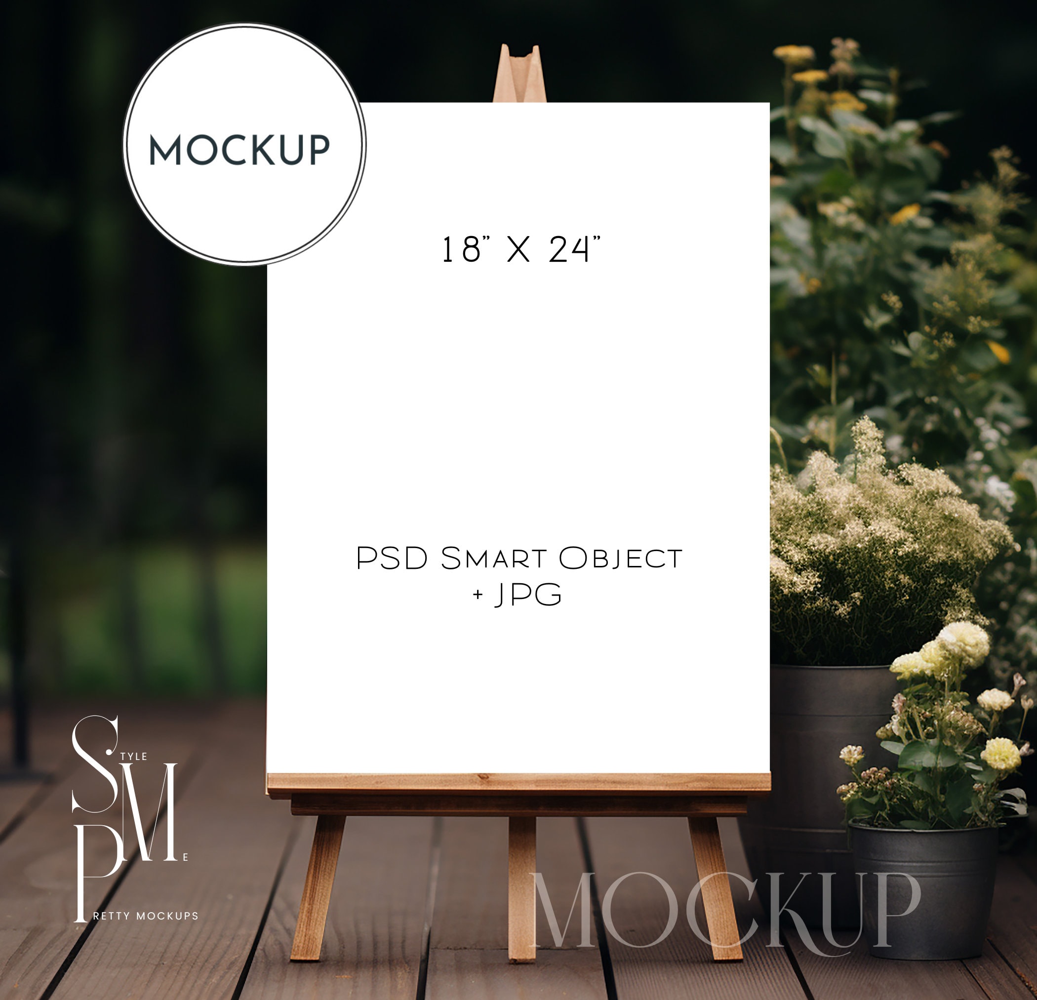 Wedding Welcome Sign Mock Up, Easel Sign Mock Up, Wedding Seating Chart ...