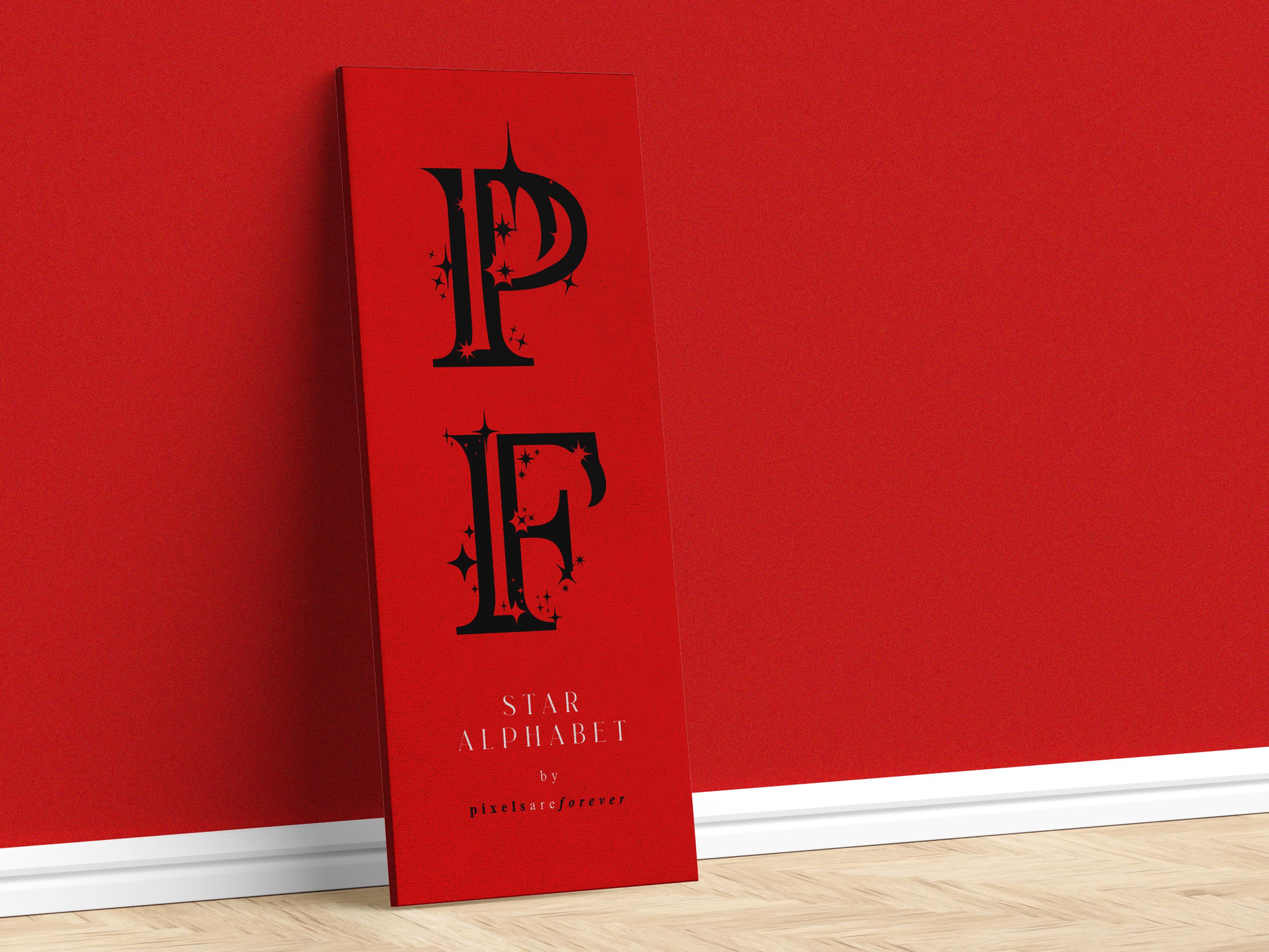 Star Alphabet Clipart Cute Twinkle Letter SVG Sparkle Font Vector ...