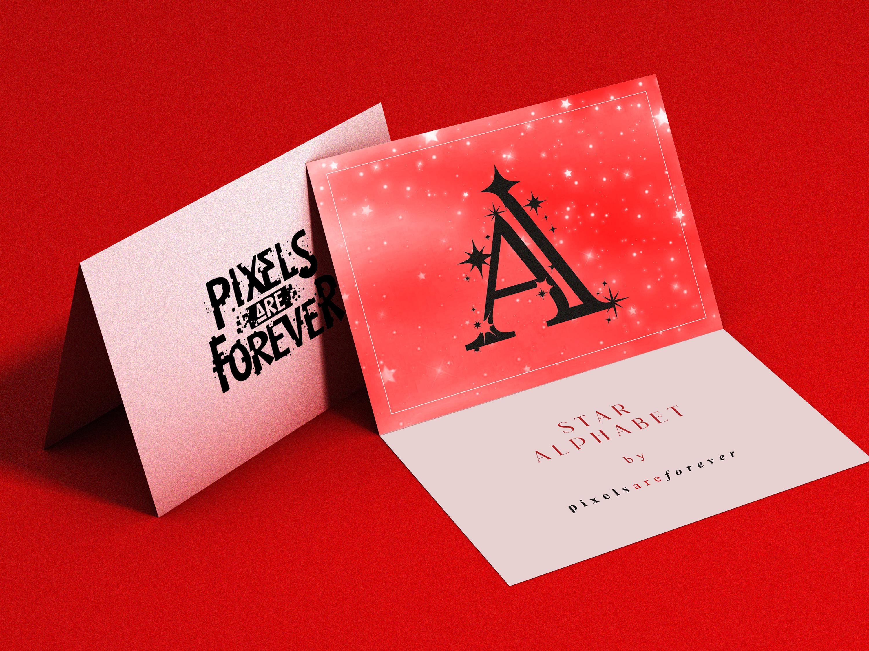 Star Alphabet Clipart Beautiful Letters SVG Starry Alphabet ABC Stars ...