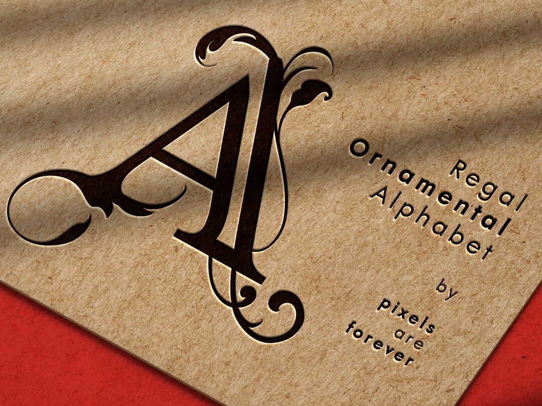 Regal Alphabet for Print Letters Svg Png Jpg Sophisticated Alphabet ...