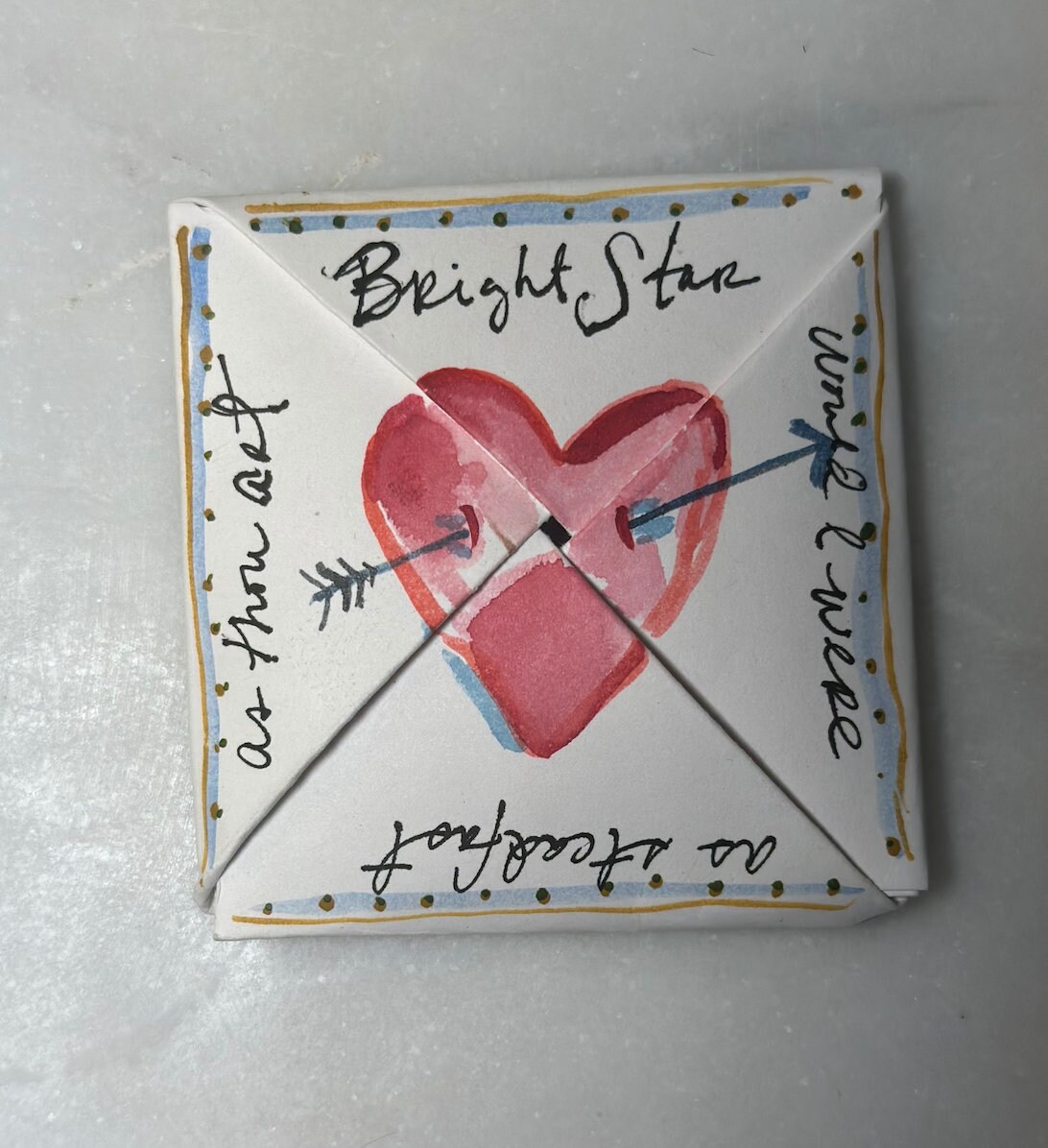 Hand Painted Victorian Puzzle Purse & Love Letter Snail Mail People You ...