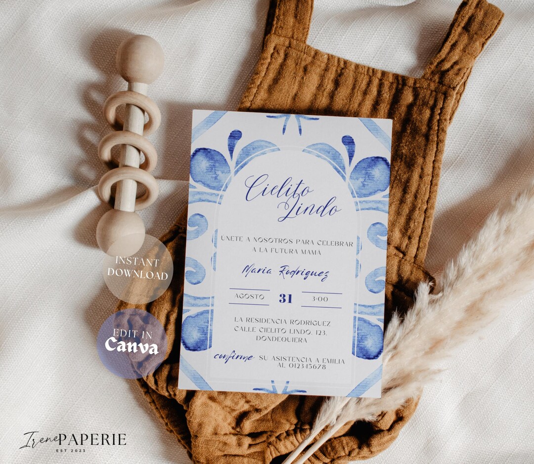 Cielito Lindo Baby Shower Invite in Spanish | Editable Mexican Baby ...
