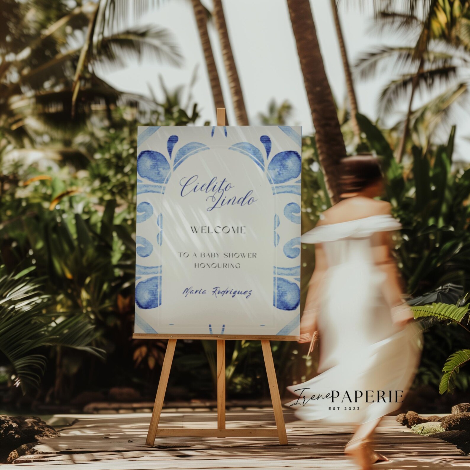 Cielito Lindo Baby Shower Welcome Sign Blue | Boy Mexican Baby Shower ...