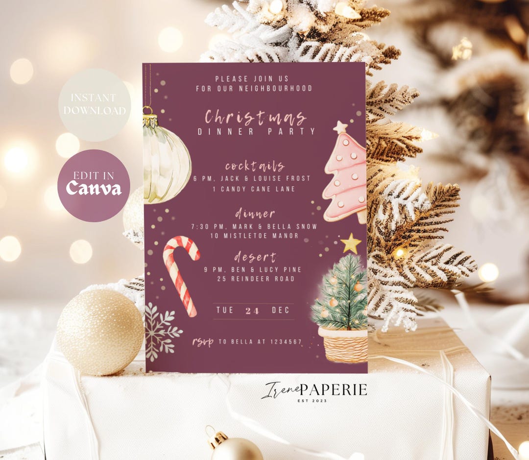 Progressive Christmas Party Invitation, Progressive Holiday Party ...