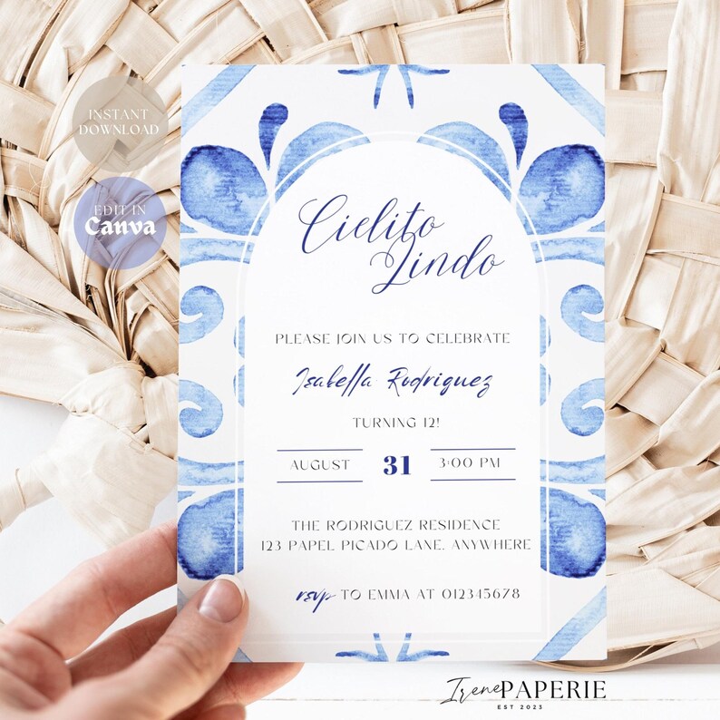Cielito Lindo Birthday Invitation Invite Bundle Phone Evite and ...