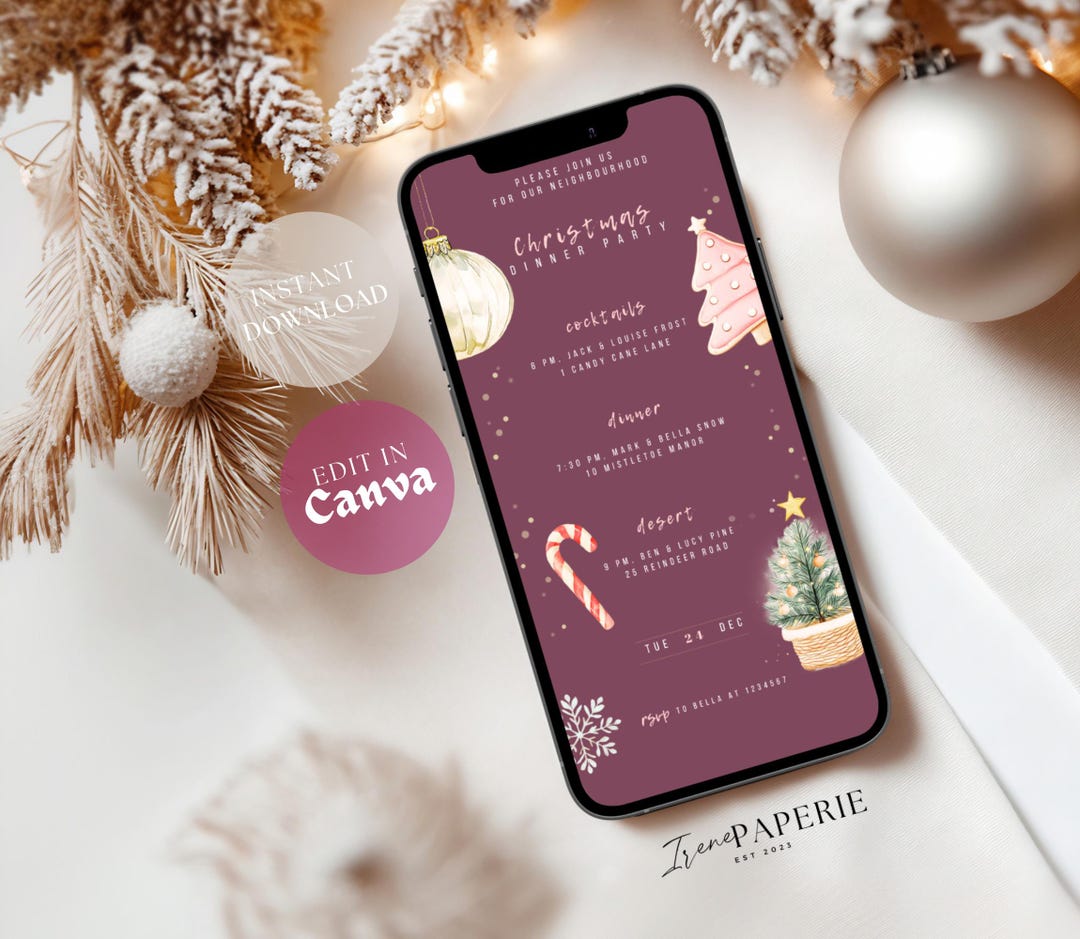 Progressive Christmas Party Invitation Christmas Dinner Party ...