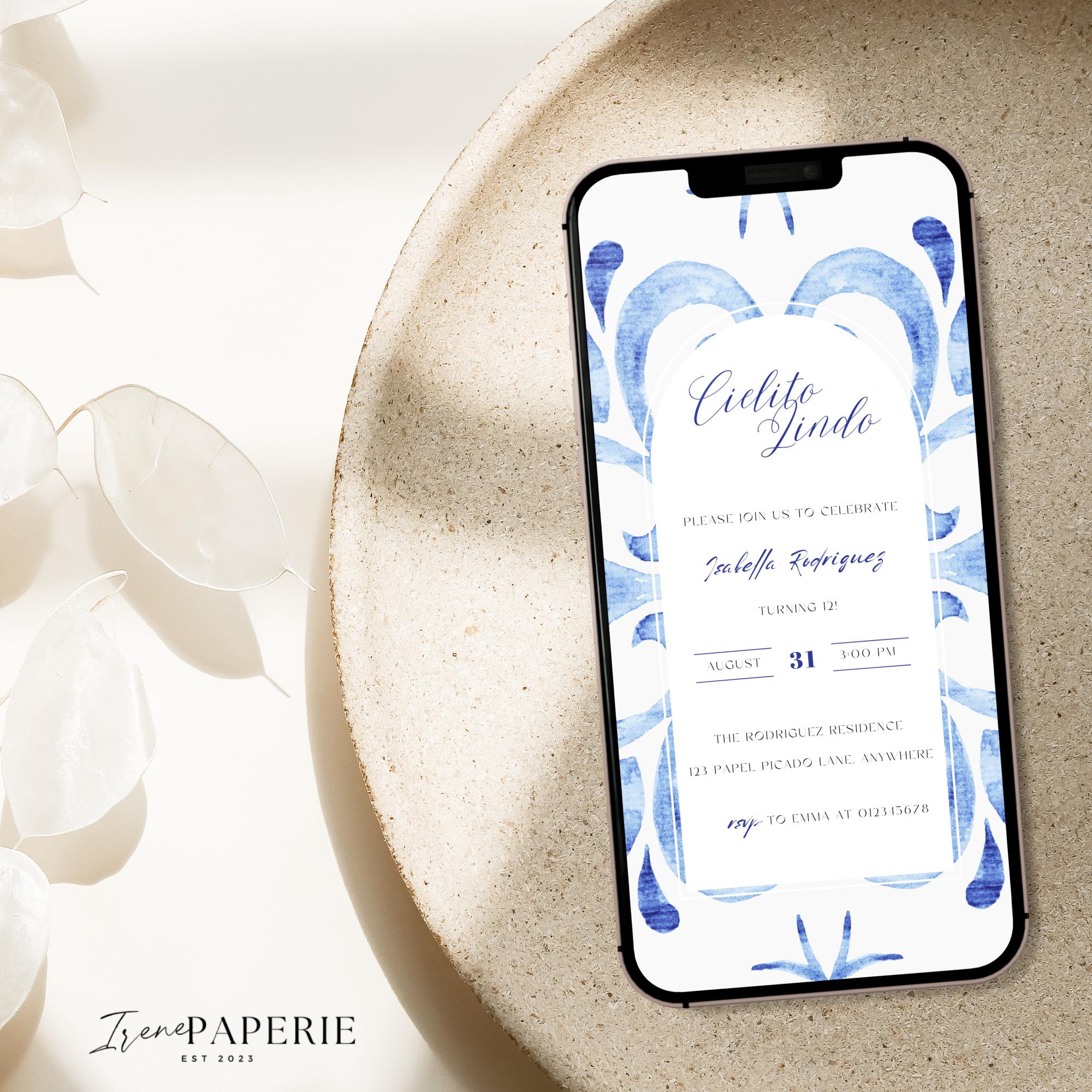 Cielito Lindo Birthday Invitation Invite Bundle Phone Evite and ...