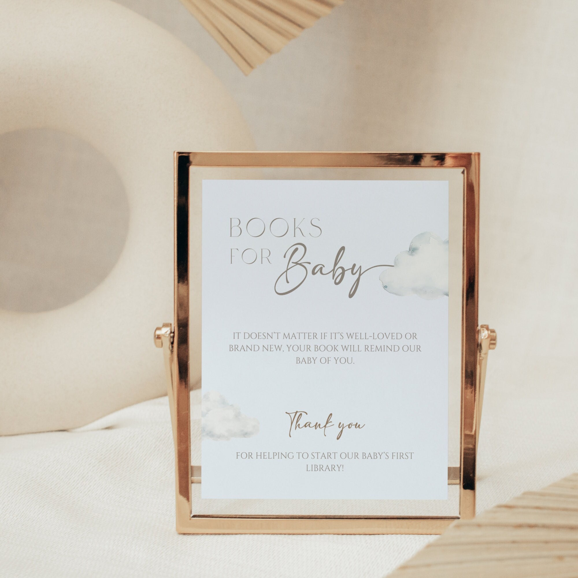 A Little Piece of Heaven Boho Baby Shower Books for Baby Sign | Modern ...